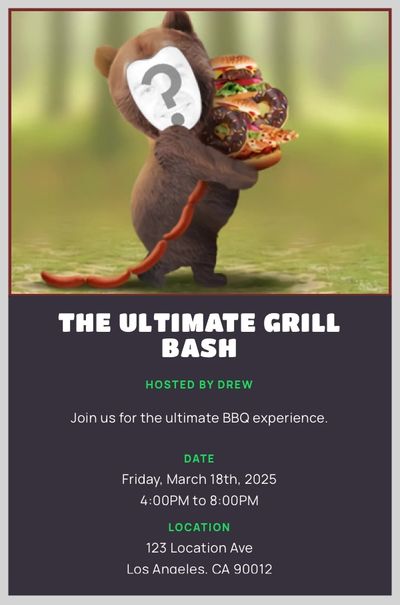 BBQ Invitation Cards - Make Sizzling Barbecue Party Invites!